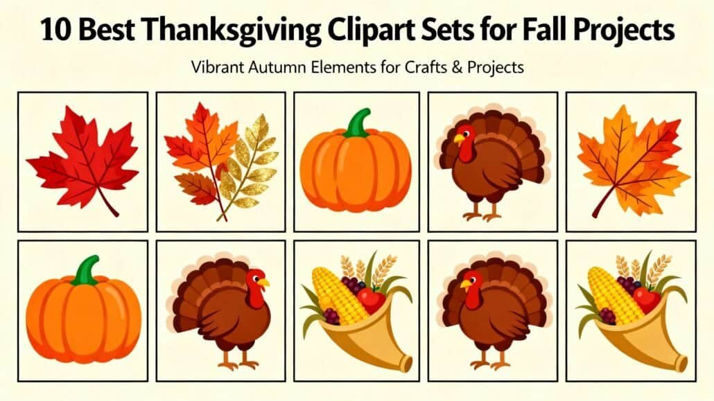 10 Best Thanksgiving Clipart Sets for Fall Projects